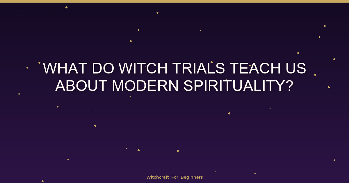 What Do Witch Trials Teach Us About Modern Spirituality? - Witchcraft ...